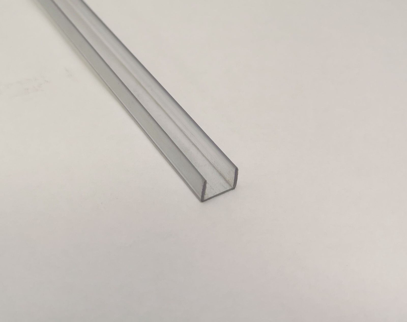 1M / 2M Lengths Clear Transparent PVC Plastic U Channel 10MM 16MM ...