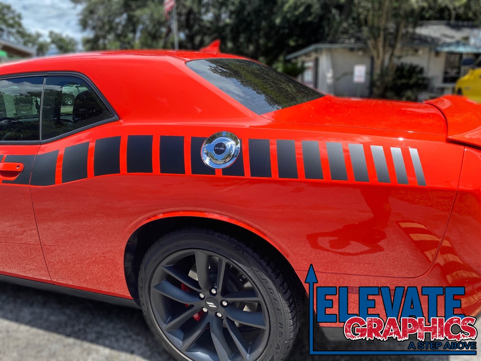 For Dodge Challenger Stripes Side Cuda Graphics Vinyl Decals Stickers ...