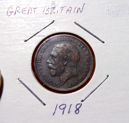 1918 Great Britain 1 Farthing World UK Coin | eBay