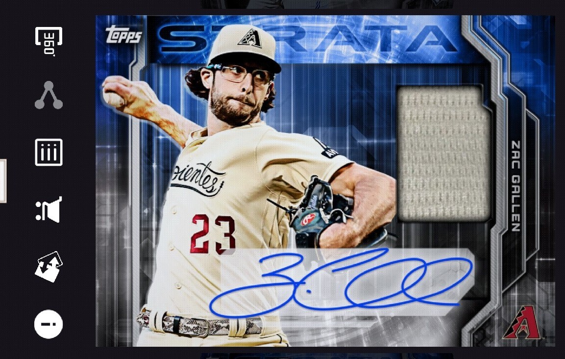 （Digital)Topps Bunt Strata 23 blue signature relic- Zac Gallen | eBay