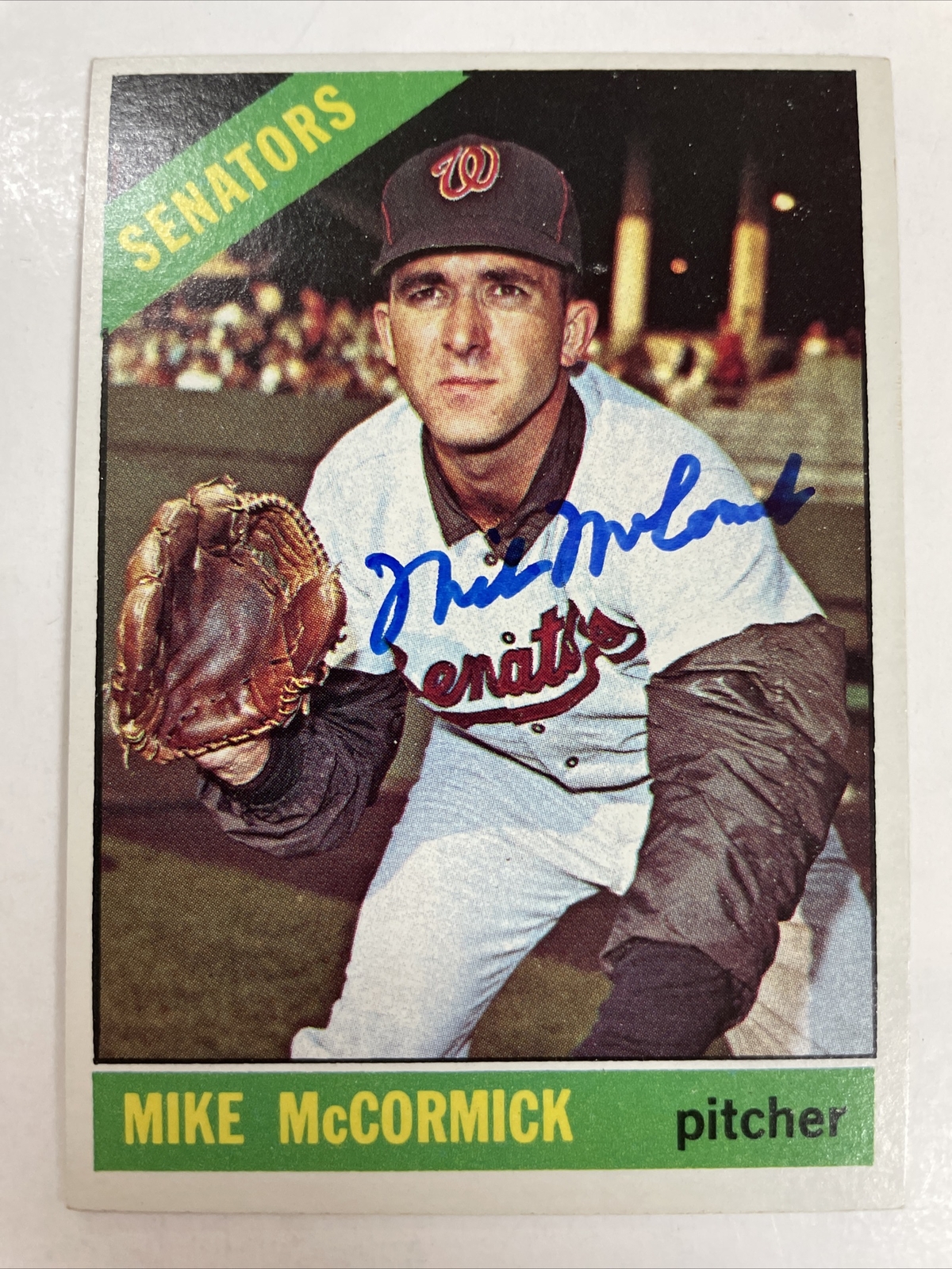 Mike McCormick Autographed 1966 Topps Card #118 Washington Senators A ...