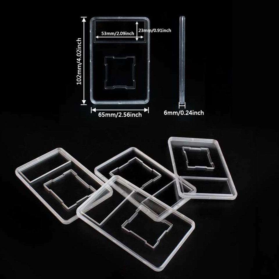 1PC Clear Plastic Stamps Storage Box Display Collection Case Holder ...