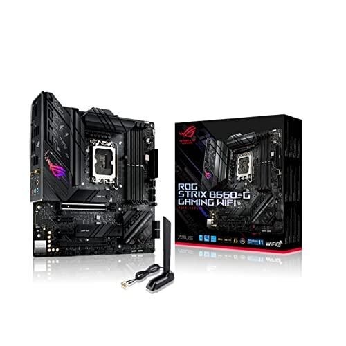 ASUS Intel 12-gen CPU B660 Micro ATX Motherboard ROG STRIX B660-G ...