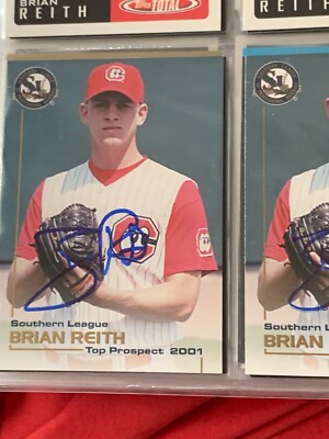 BRIAN REITH AUTOGRAPHED SIGNED 2001 SOUTHERN LEAGUE TOP PROSPECTS CARD ...