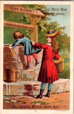 Antique Victorian Trade Card Advertising Lautz Bros Napkin Soap Buffalo ...