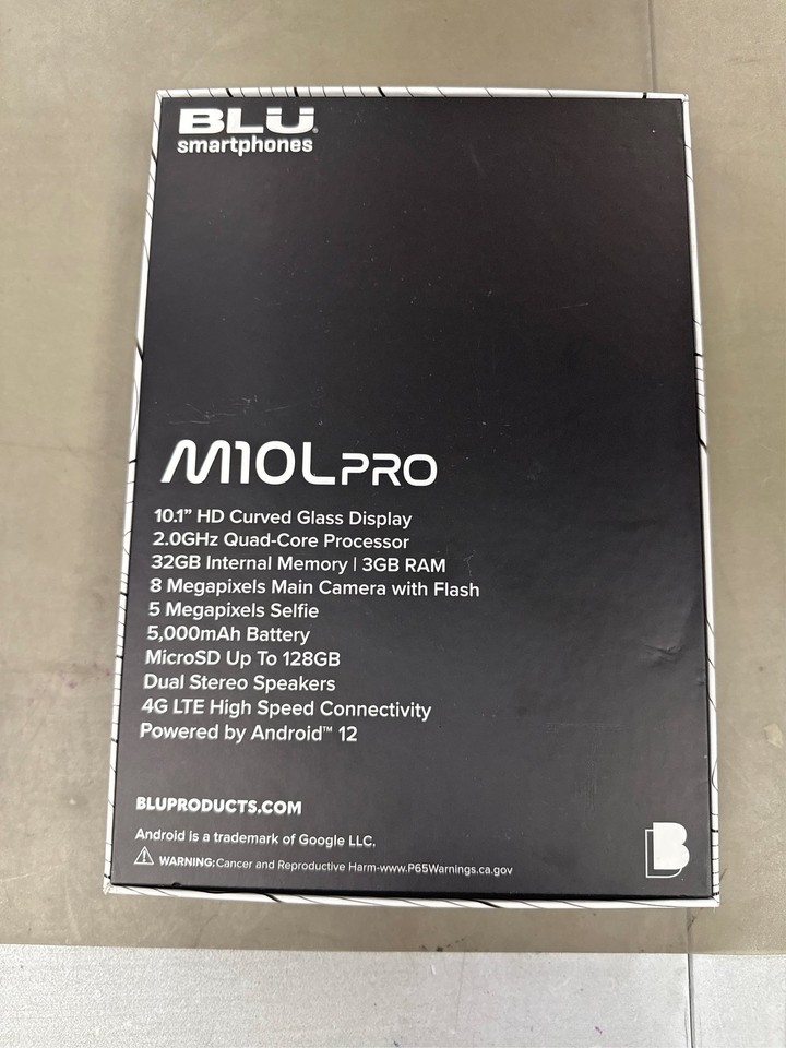 BLU M10L PRO| 2023 | 3-Day Battery | 4G LTE| 10.1” Display | 32/3GB ...