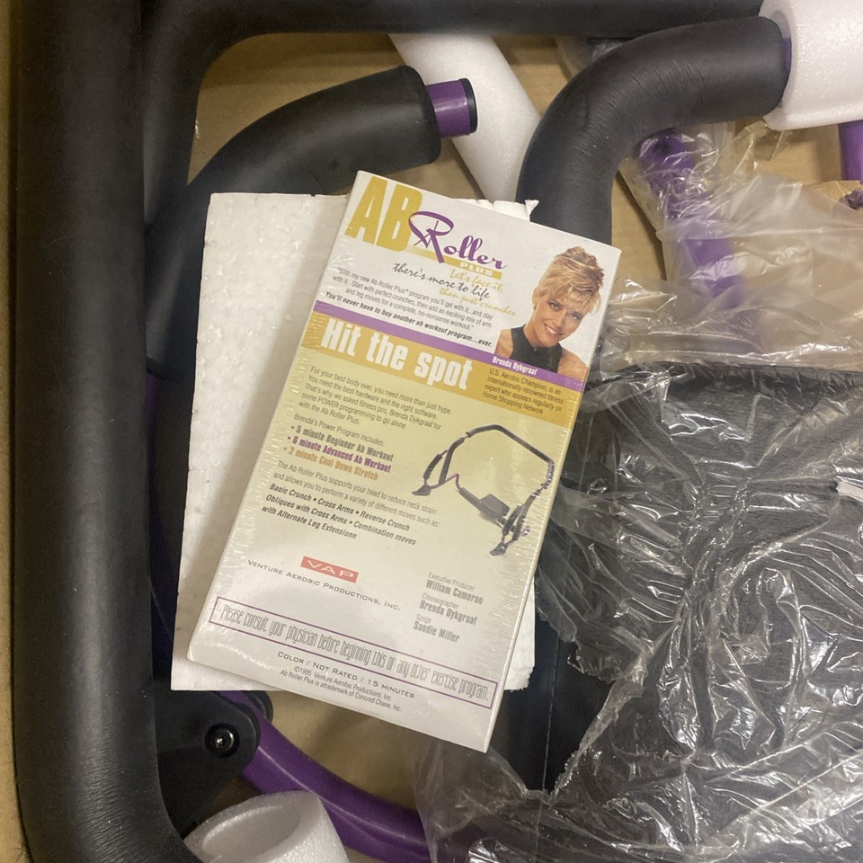 Ab Roller Original Purple Plus Crunch Rocker Abdominal Exerciser New In ...