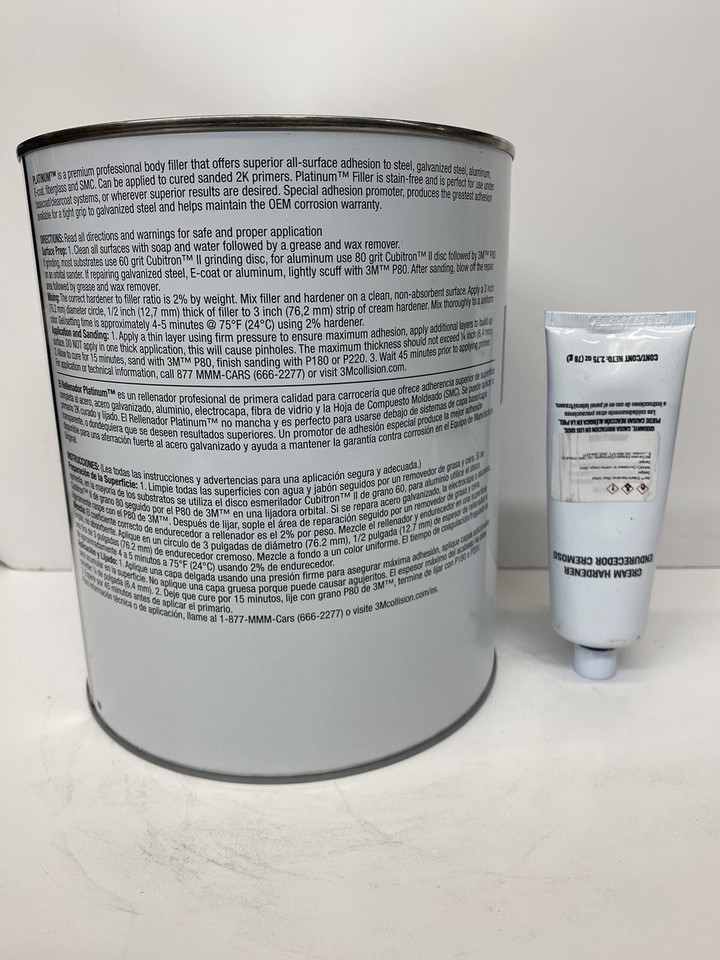 3M™ 01171 Platinum Body Filler - US Gallon 0.8 ( 3 Litre ) 102 Fl Oz | eBay