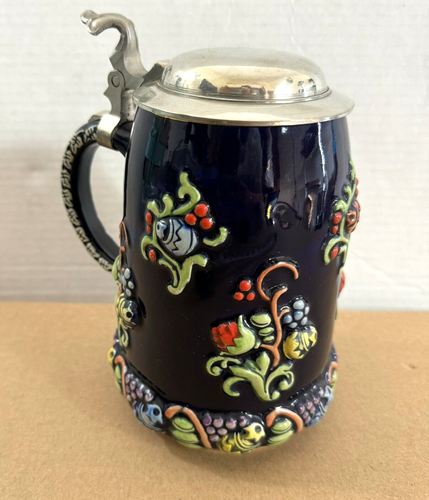 German Art Nouveau Marzi & Remy Beer Stein with Pewter Lid | eBay