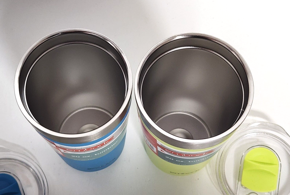 Embark 20 oz Stainless Steel Lidded Tumbler 2pk Hot & Cold Travel Mugs ...