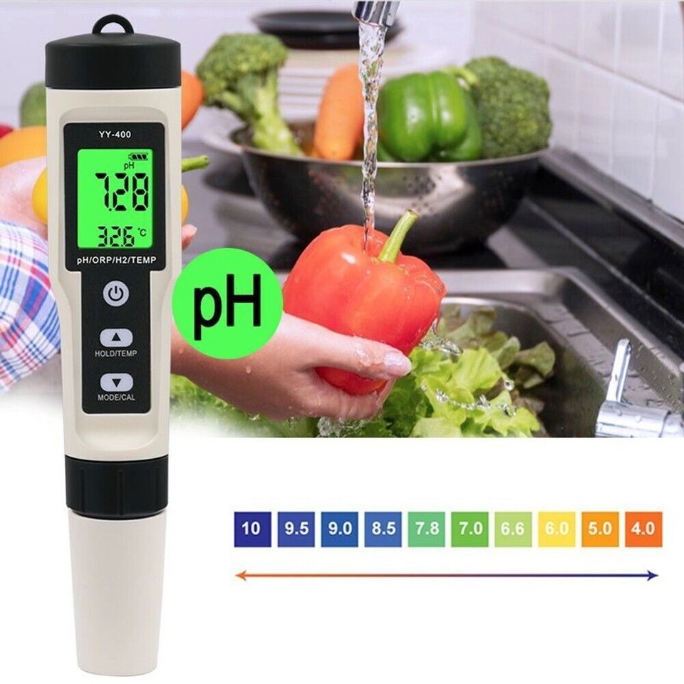 Portable 4 In 1 Hydrogen-Rich Test Pen PH/ORP/H2/TEMP Water Quality ...