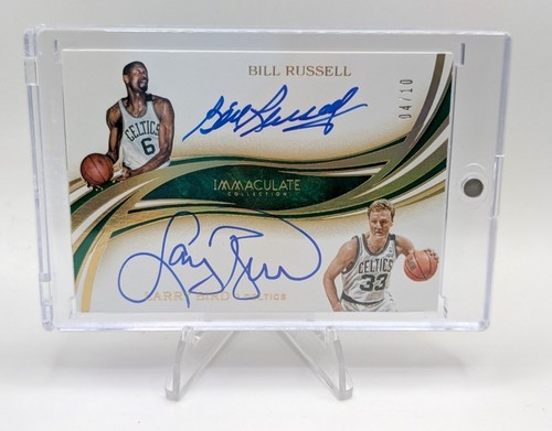 Bill Russell Larry Bird Auto #4/10 2019-20 Panini Immaculate Autograph ...