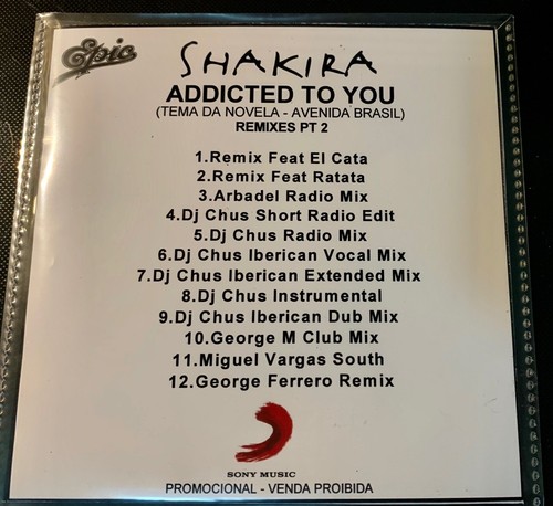 RARE BRAZIL PROMO CD SINGLE SHAKIRA ADDICTED TO YOU REMIXES PART 2 | eBay