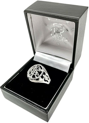 GLASGOW RANGERS FC LICENSED STERLING SILVER CREST RING COMPLETE IN GIFT ...