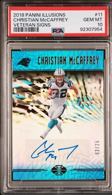 2018 Panini Illusions - Veteran Signs #11 Christian McCaffrey /25 Pop 1 ...