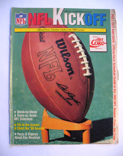 NFL - 1989 "NFL Kickoff" Schedule Guide - NICE - VINTAGE - RARE | eBay