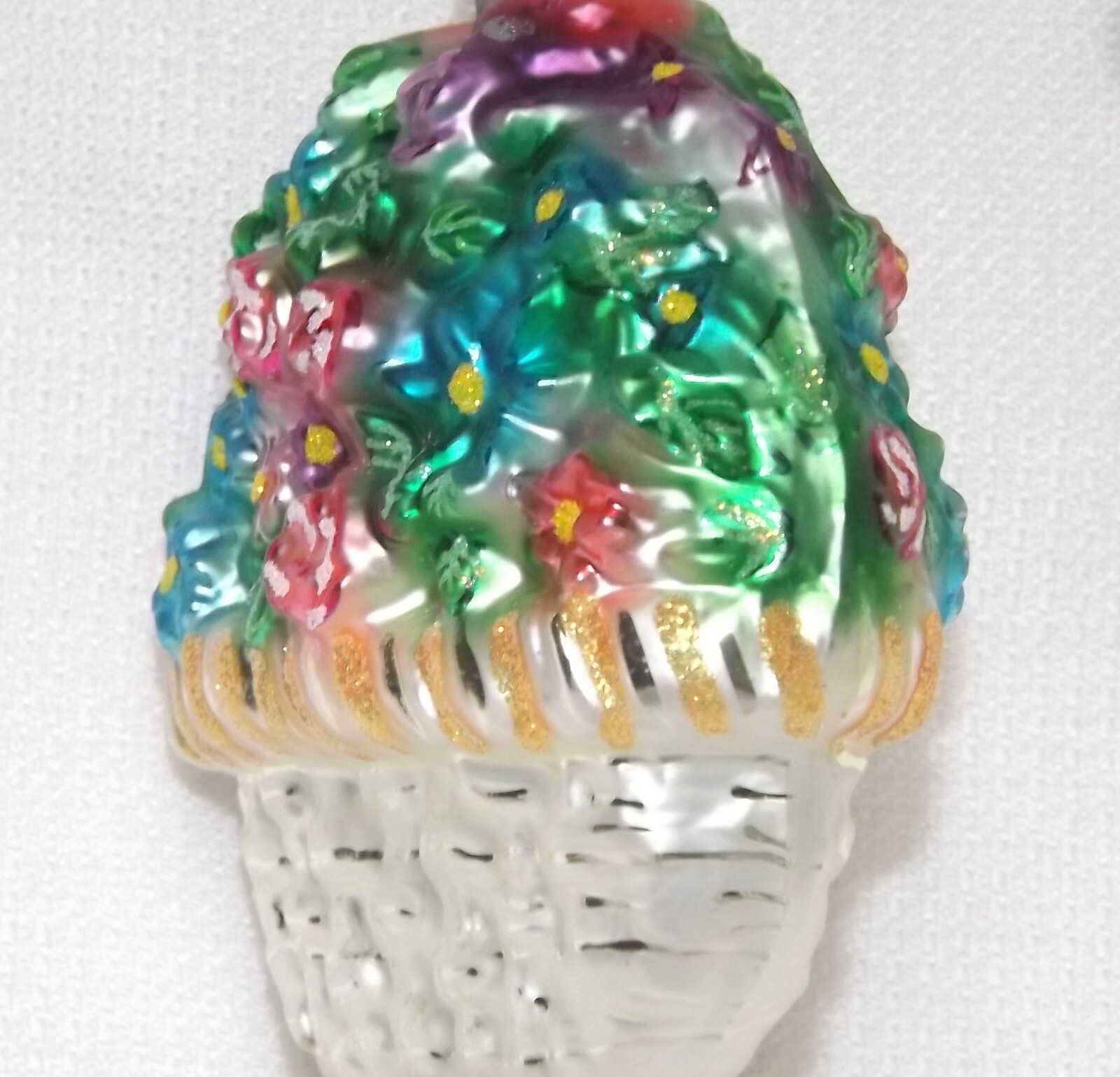 Christopher Radko Ornament Spring Basket Flower Heart and Bee | eBay