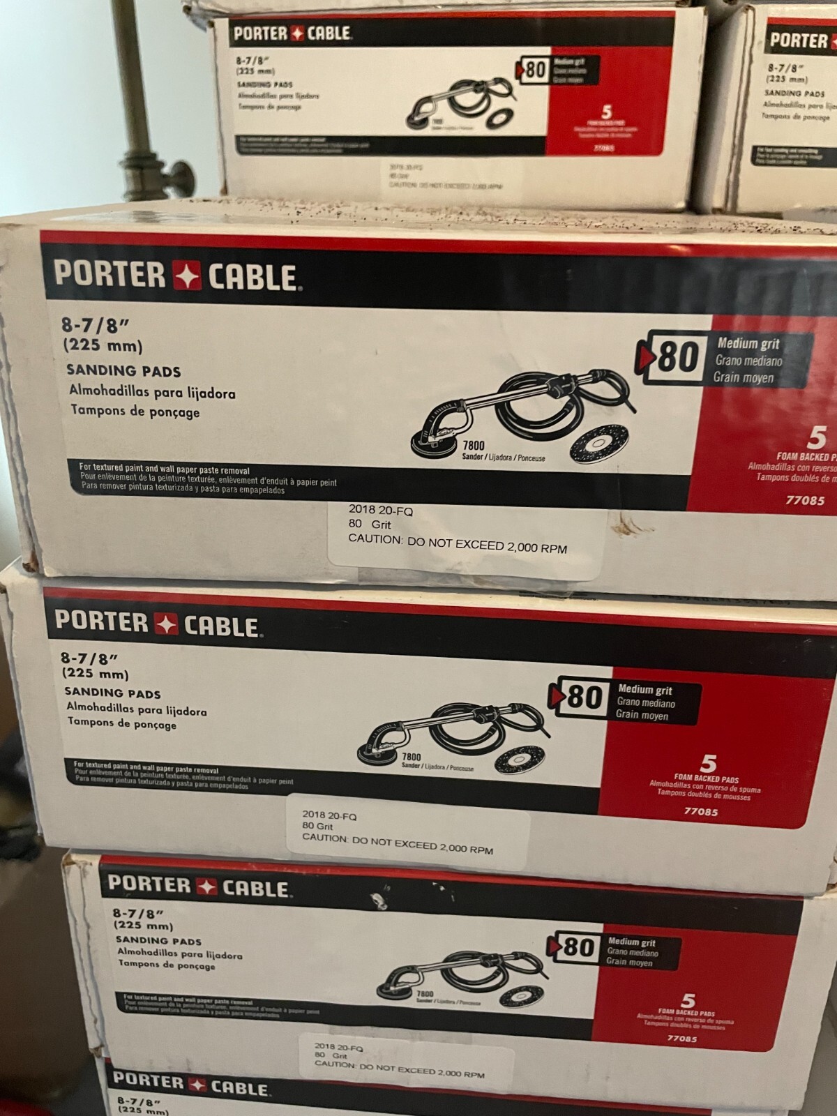 PORTER-CABLE 77085 5pk 80 Grit Drywall Sander Pad for sale online | eBay