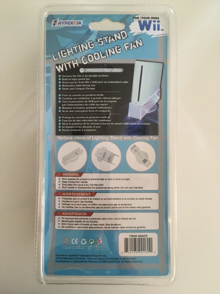 (NEW) Nintendo Wii Lighting Stand with Cooling Fan by Hyperkin | eBay