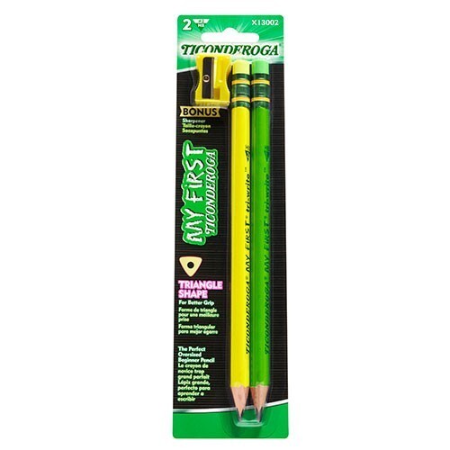 Dixon Ticonderoga My First Tri-Write Pencil 2/Pk Sharpener Student ...