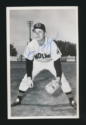 1958-62 Cleveland Indians Postcard (Type 5) -JIM BOLGER *Autographed* d ...