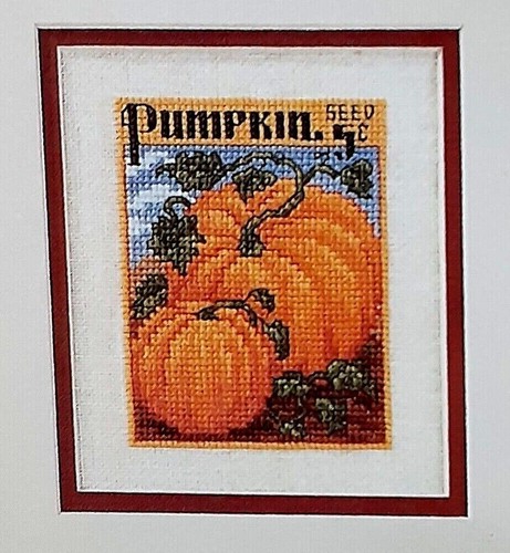 Cross Stitch Pattern PUMPKIN SEED PACK Pumpkin 5 Cent Thanksgiving ...
