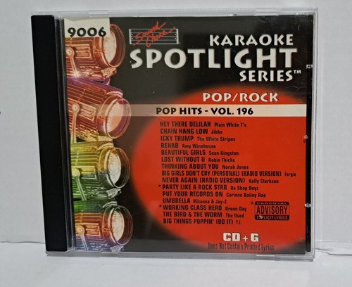 SOUND CHOICE KARAOKE SC 9006 SPOTLIGHT SERIES POP HITS VOL. 196 CDG | eBay