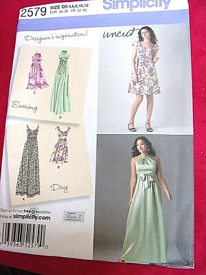 UNCUT SIMPLICITY#2579 WOMEN SZ 4-5-6--8-10-12DRESSES SEWING PATTERN | eBay