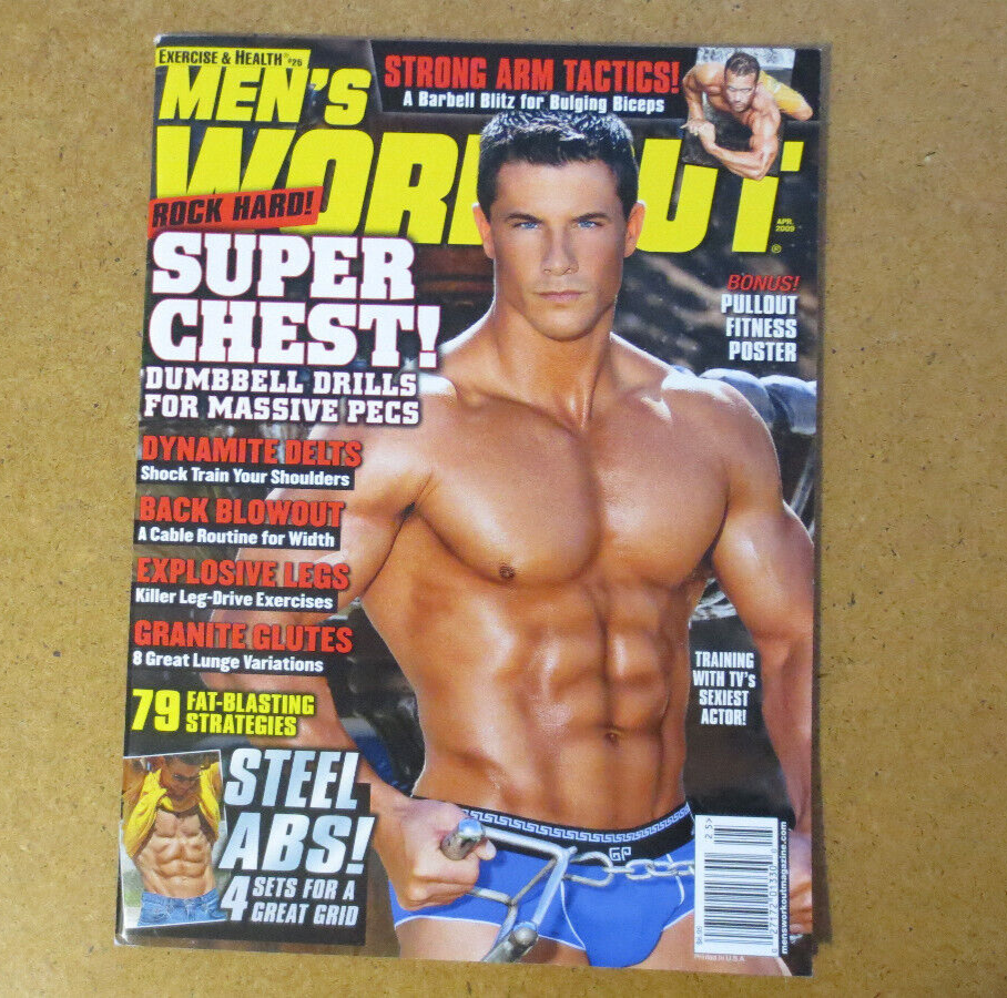 MEN'S WORKOUT MAGAZINE Male Models TYLER MCPEAK Ty Devin ARTIST Greg ...