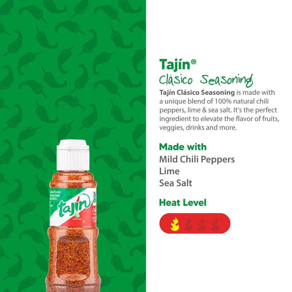 Tajín Clásico Seasoning, Mini Mexican Seasoning 1.6 Ounce (Pack of 2 ...