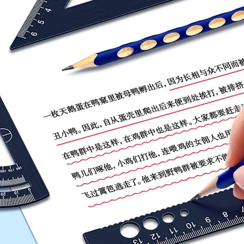 4 Pcs Geometry Tool Metal Ruler Protractor Set Ruler Set Triangle Ruler ...