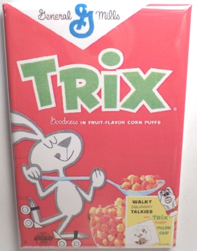 Trix Vintage Cereal Box 2" x 3" Refrigerator or Locker MAGNET Style 4 ...