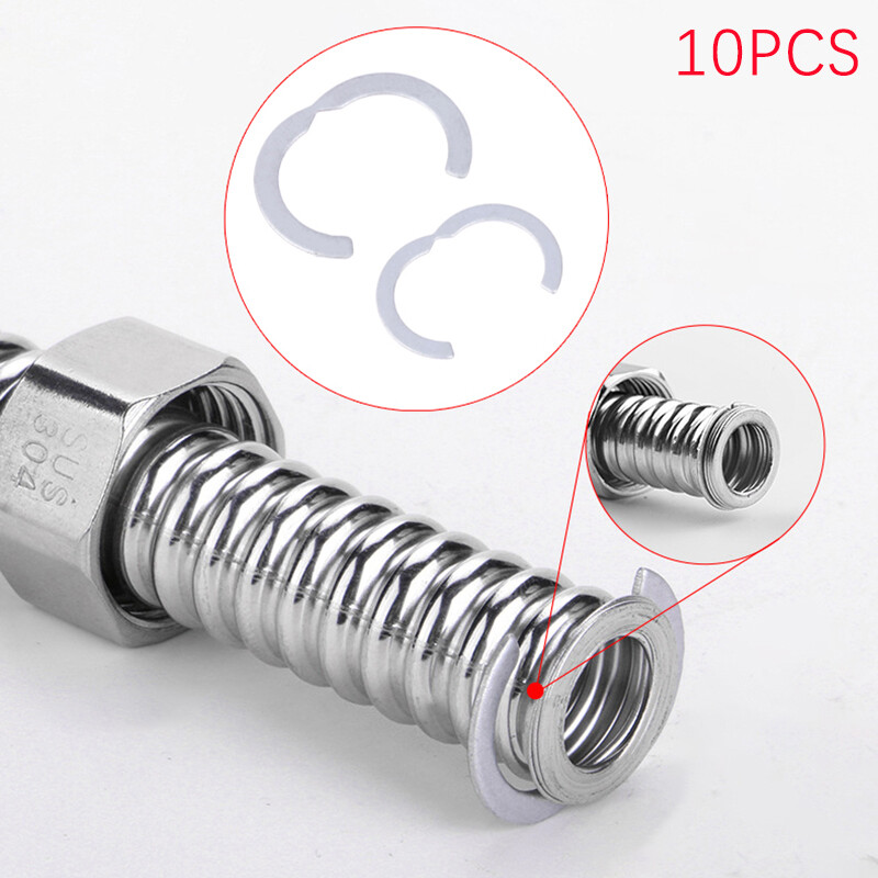 10pc Solar Stainless Steel Corrugated Pipe Segment Rings DN16 DN20 DN25 ...