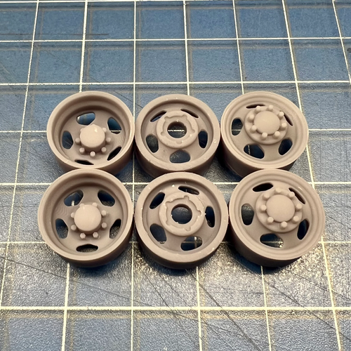 5 Hole Dually Budd Style Custom Wheels & Tires Set 1/24 1/25 | eBay