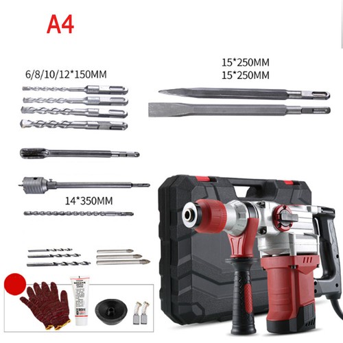 Brushless Cordless Electric Pick Hammer Drill Combo Kit with Battery ...