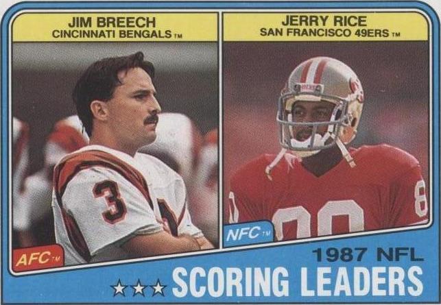 1988 Topps Jerry Rice Jim Breech #218 for sale | eBay