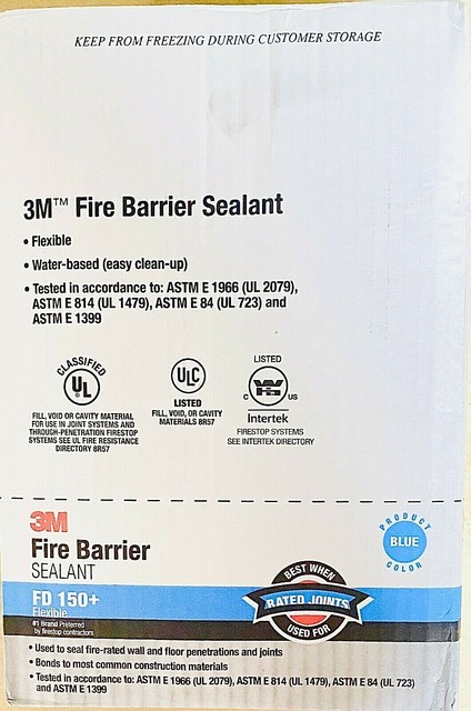 3M FIREDAM 150 Blue Fire Barrier Sealant Caulk 10.1 Oz for sale online ...