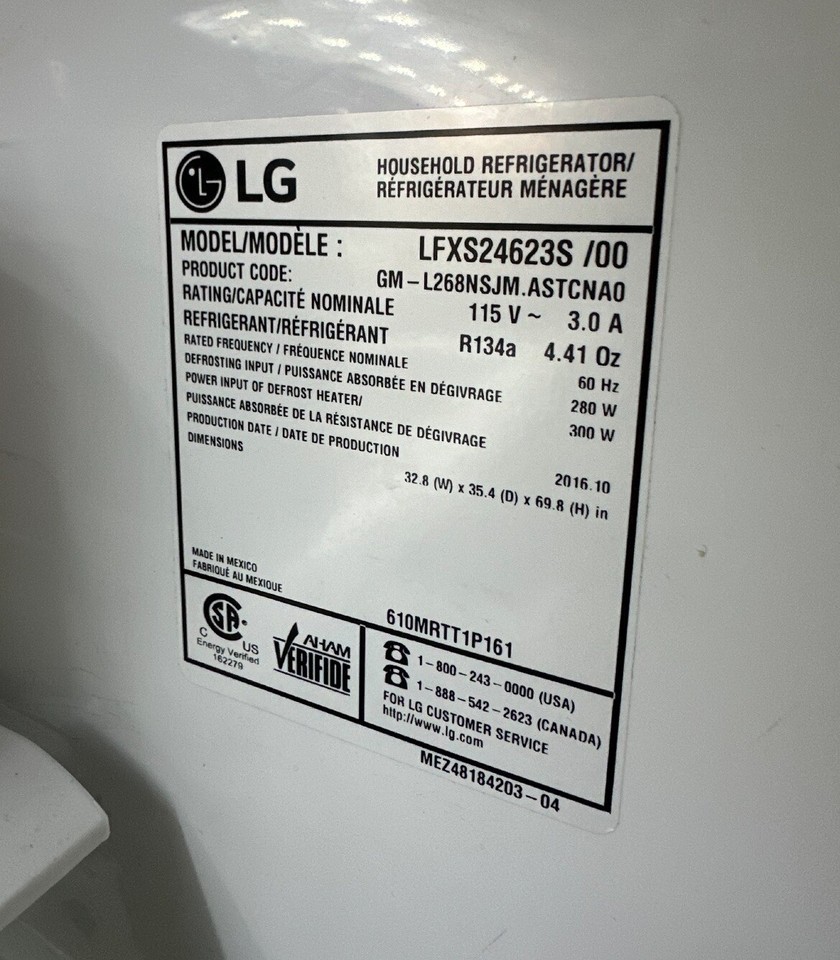 LG Refrigerator LMXS28626D Compressor Overload Protector 6750CL0001D EBG60663207 | eBay