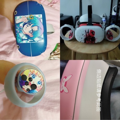 For Oculus Quest 2 All-In-One VR Glasses Cartoon Film Sticker Helmet ...