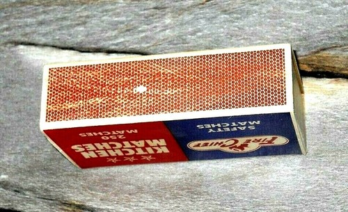 VINTAGE EMPTY FIRE CHIEF SAFTEY MATCHES KITCHEN SYLE MATCHES BOX WAS ...