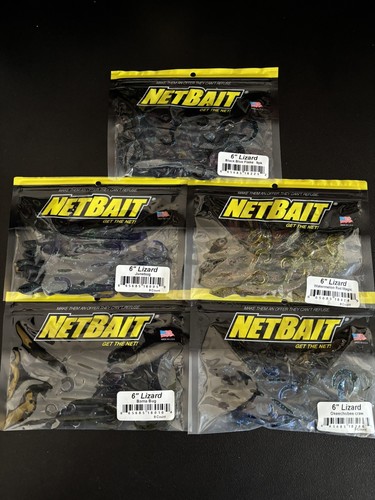 (LOT OF 5) NETBAIT 6” LIZARD CREATURE BAIT (5 DIFFERENT COLORS) | eBay