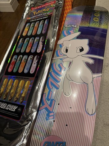 Santa Cruz Pokémon Mew Skateboard Deck 8.0 Holographic Limited Edition ...