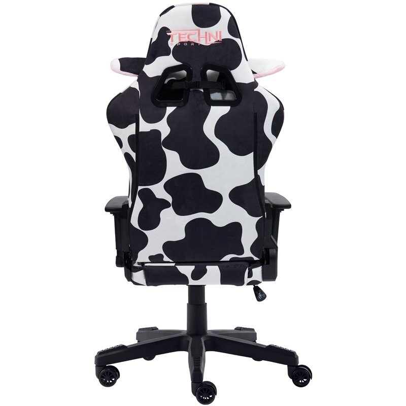 Techni Mobili Sport TS85 COW Print Fabric LUXX Series Gaming Chair ...