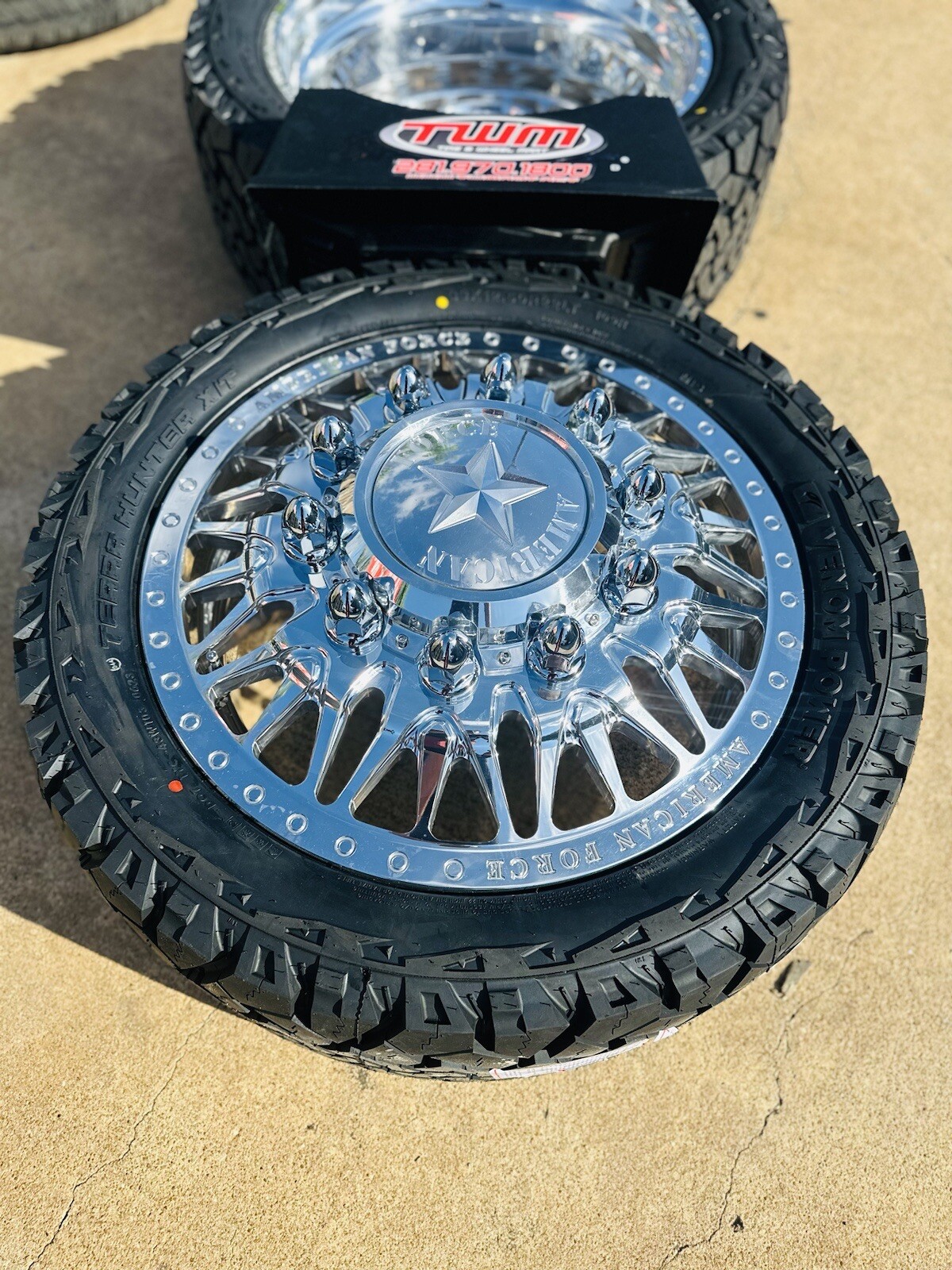 26" AMERICAN FORCE PLAGUE POLISH DUALLY WHEELS W 37135026 TIRES ...
