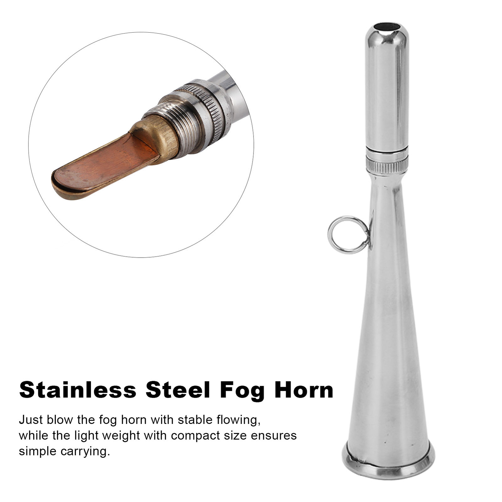 .* Handheld Foghorn Stainless Steel Fog Horn Removable Mouthpiece ...