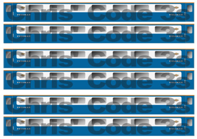 Adhesive Vinyl Coach Decal N Gauge Graham Farish - Blue Pullman MK2 3pk ...