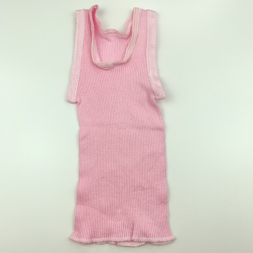 Girls size 00, Bonds, pink ribbed cotton singlet top, EUC | eBay