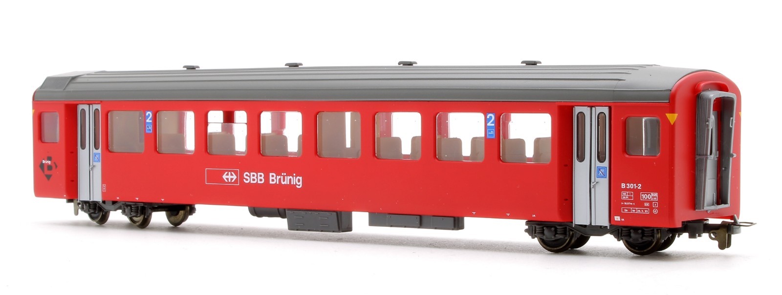 BEMO HOm GAUGE 3271 431 SBB CFF FFS RED 2ND CLASS PASSENGER COACH B301 ...