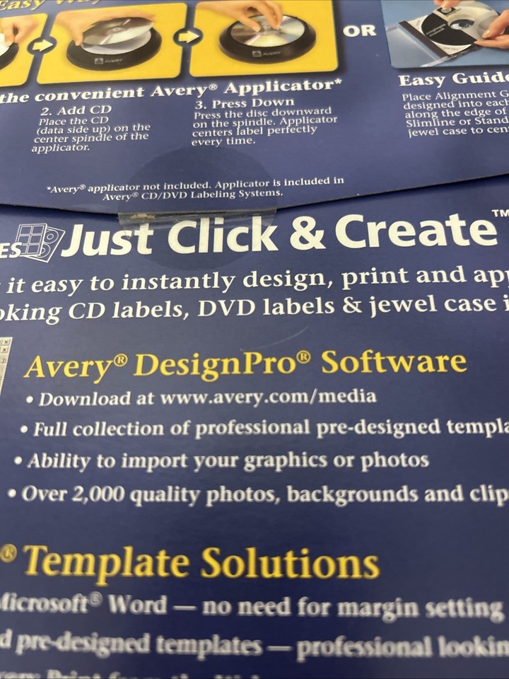 Avery CD/DVD Disc Labels, Matte White, 40 Labels / AVE5692 / FOR LASER ...