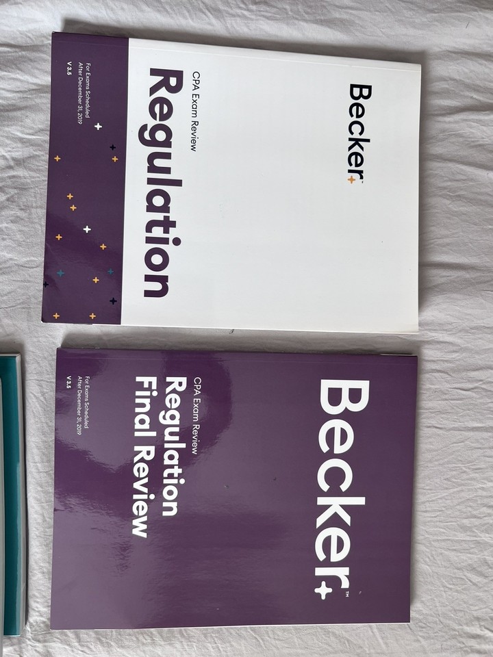 Becker CPA Exam Review Books FULL SET (FAR AUD REG BEC) + Final Review ...